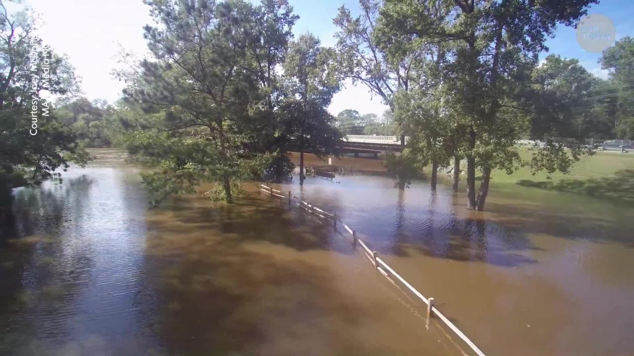 Drone Footage Shows Cape Fear River Flooding In Fayetteville N C